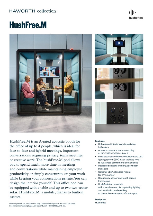 HushFree.M Product Sheet | File details | Haworth