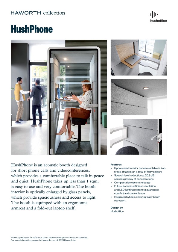 HushPhone Product Sheet | File details | Haworth
