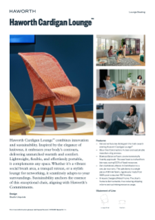 Haworth Cardigan Lounge Product sheet | File details | Haworth