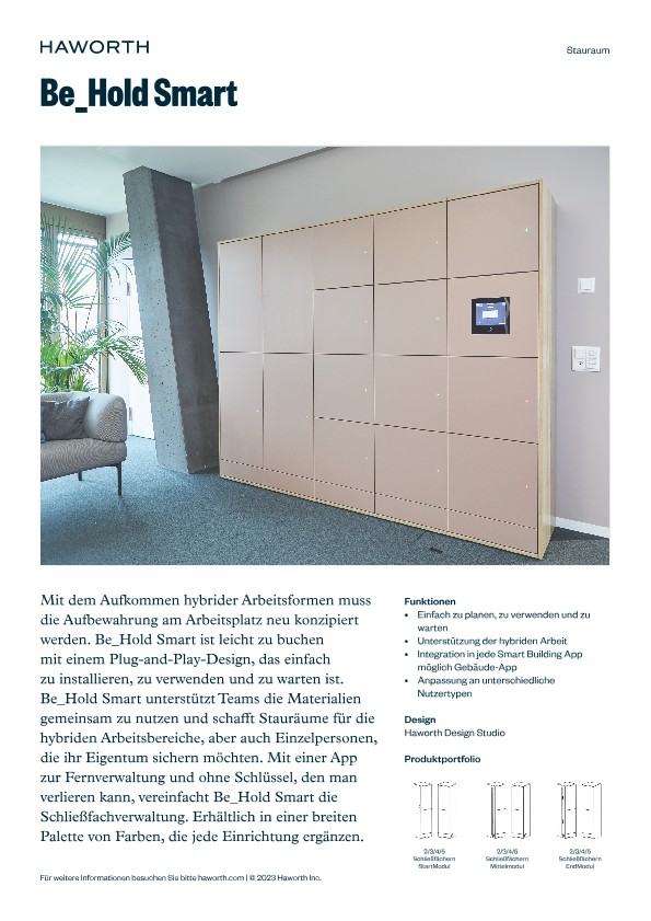 Be_Hold Smart- Fiche produit [DE] | Détails du fichier | Haworth