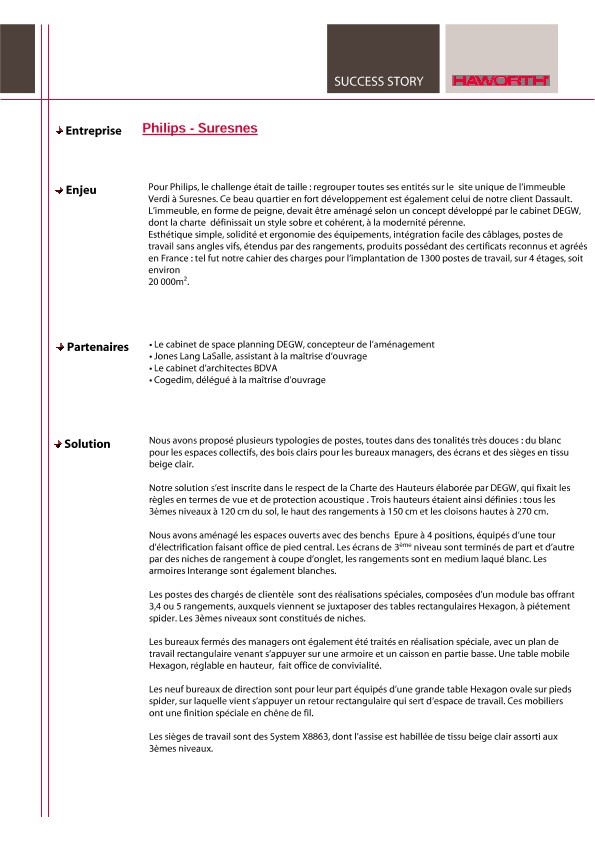 Référence - Philips - Paris | Détails du fichier | Haworth