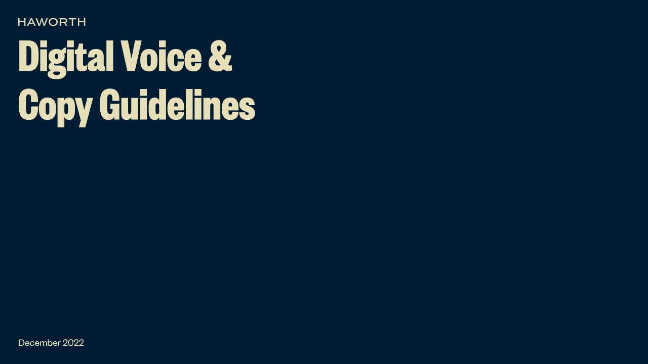 Digital Voice & Copy Guidelines | Details Page | Haworth