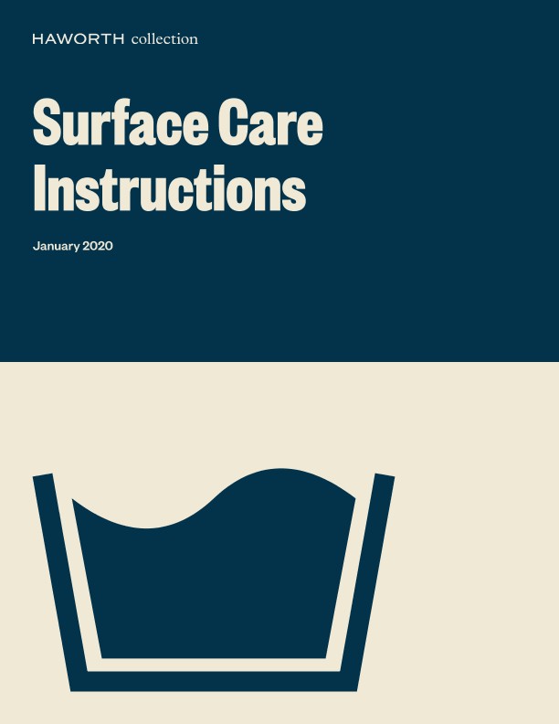 Haworth Collection Surface Care Instruction | Details Page | Haworth