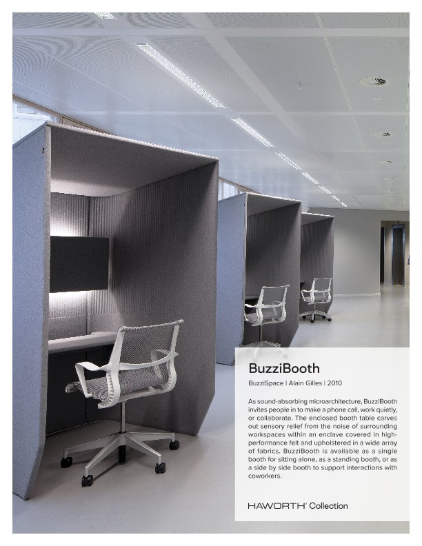 BuzziBooth Product Sheet | Details Page | Haworth
