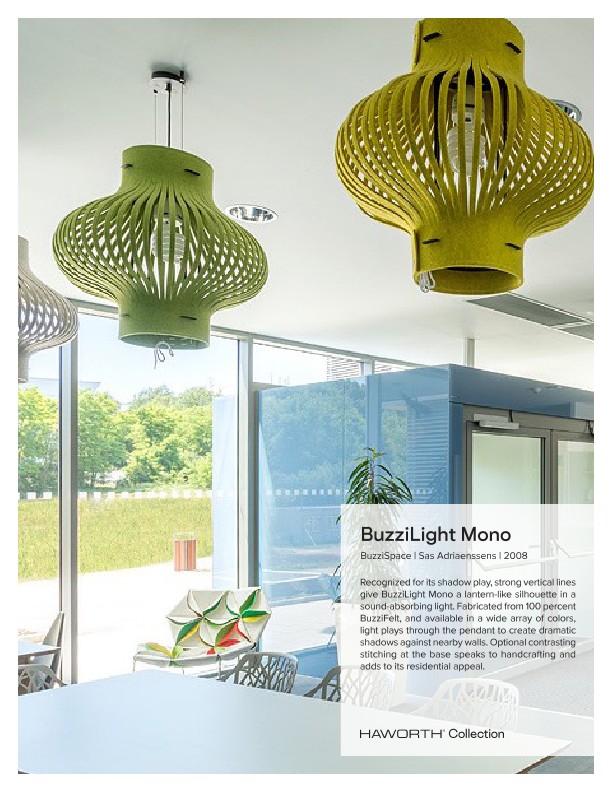 BuzziLight Mono Product Sheet | Detalles del archivo | Haworth