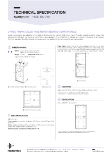 Hushoffice Specification Guides - hushPhone | Details Page | Haworth