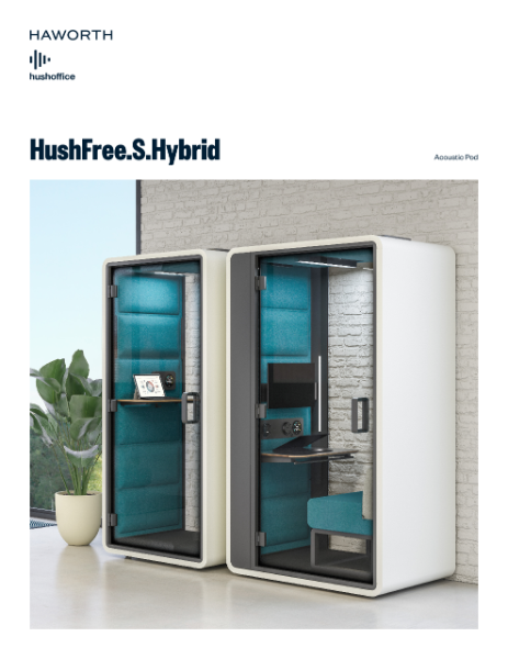 HushFree.S.Hybrid Acoustic Pod Product Sheet | Details Page | Haworth