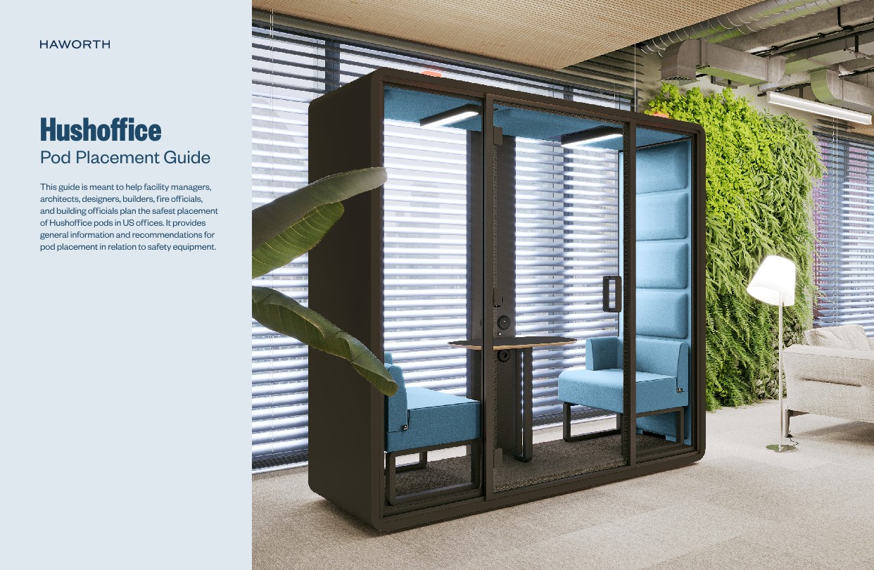 Hushoffice Pod Placement guide | Details Page | Haworth
