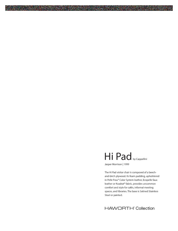 Hi Pad Product Sheet | ファイルの詳細 | Haworth