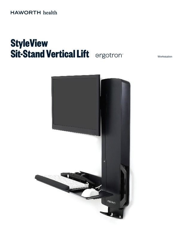 StyleView Sit to Stand Vertical Lift by Ergotron | Details Page | Haworth
