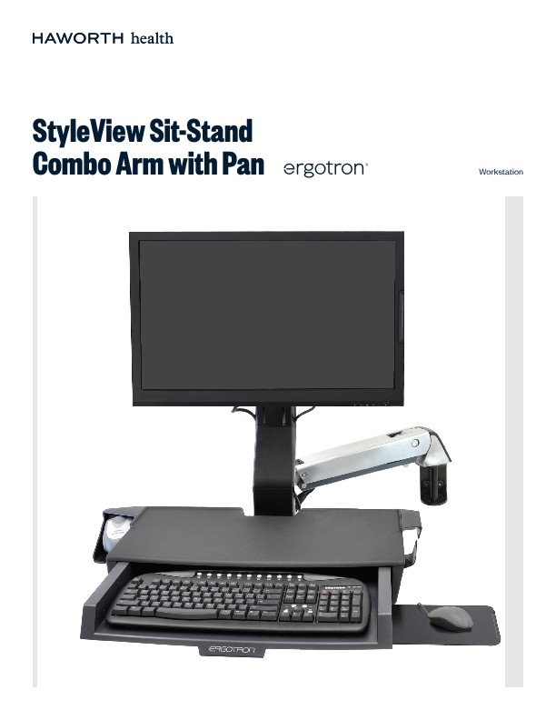 StyleView Sit to Stand Combo Monitor Arm by Ergotron | Details Page ...