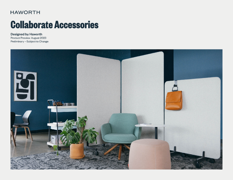 Collaborate Accessories Preview PDF | Details Page | Haworth