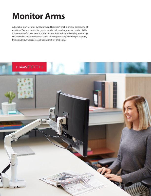 Ergotron Monitor Arms Product Sheet | Details Page | Haworth