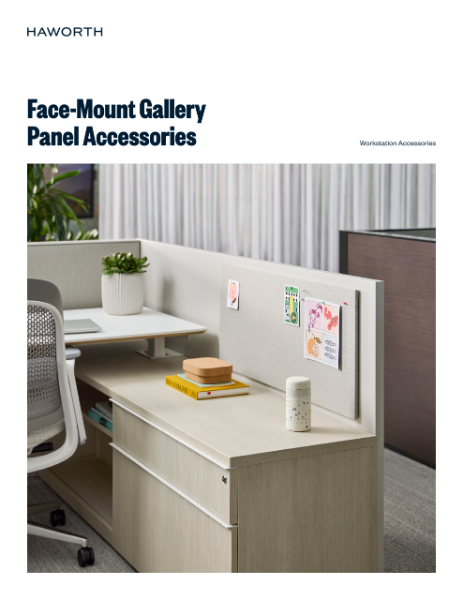 Face Mount Gallery Panel Accessories Product Sheet | Details Page | Haworth