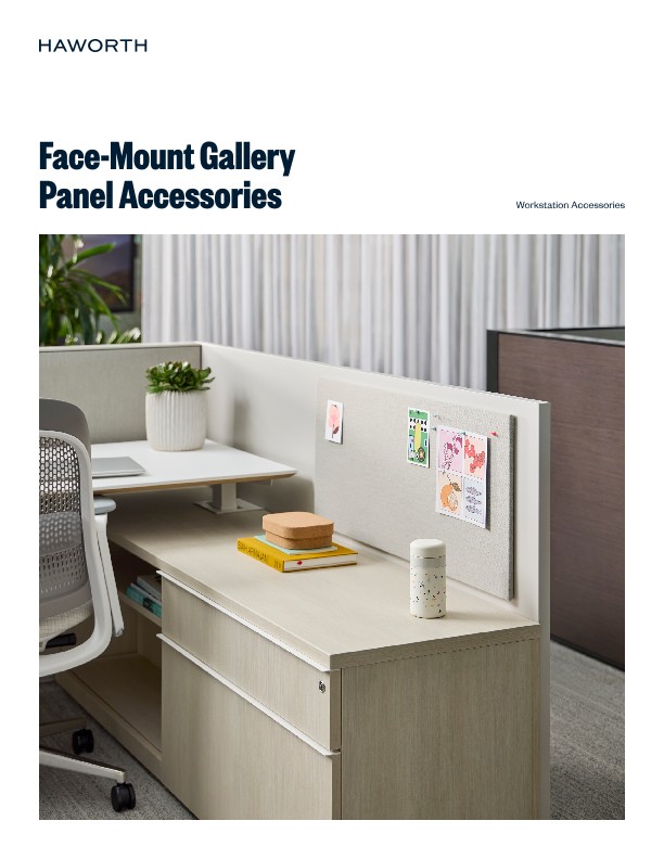 Face Mount Gallery Panel Accessories Product Sheet | Details Page | Haworth