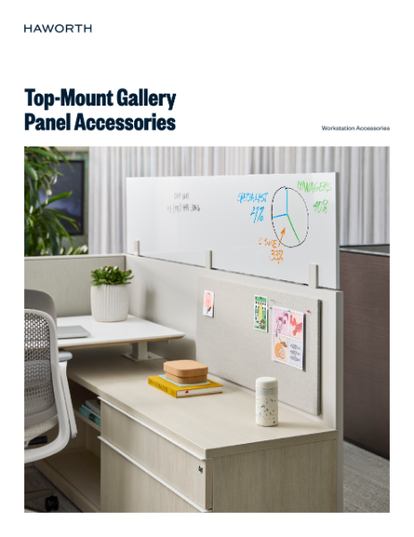 Top Mount Gallery Panel Accessories Product Sheet | Details Page | Haworth