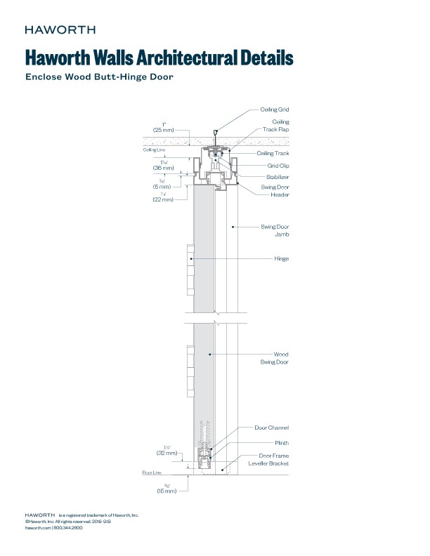 Enclose Wood Butt-Hinge Door | Details Page | Haworth
