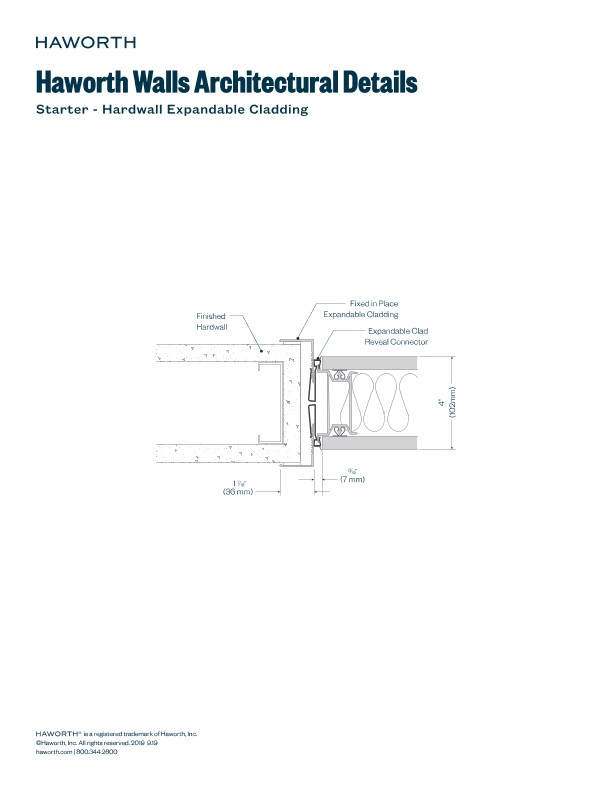 Starter - Hardwall Expandable Cladding | Details Page | Haworth