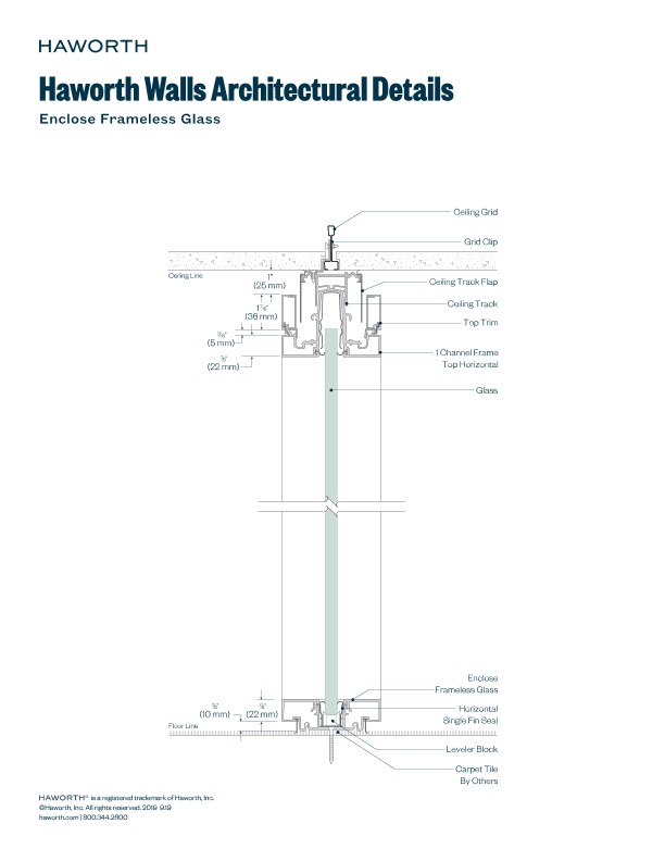 Enclose Frameless Glass | Details Page | Haworth