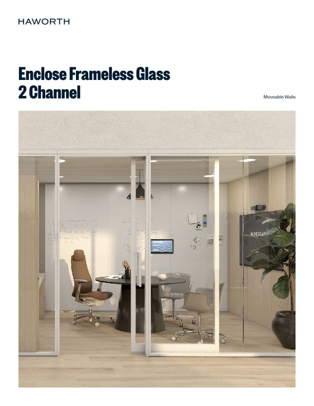 Enclose Frameless Glass 2 Channel Product Sheet | Details Page | Haworth