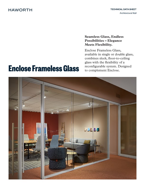 Enclose Frameless Glass Technical Data Sheet | Details Page | Haworth