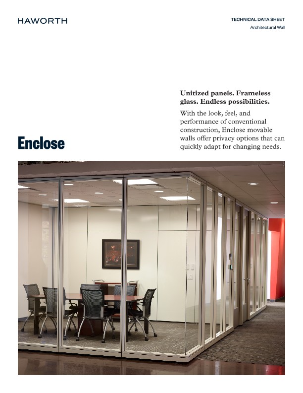 Enclose Technical Data Sheets | Details Page | Haworth