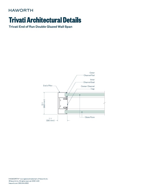 End of Run - Double Glazed Wall Span | Details Page | Haworth