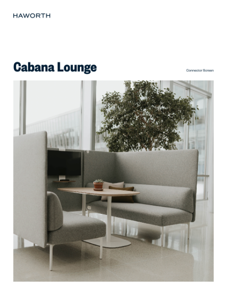 Cabana Lounge Connector Screen Product Sheet | Details Page | Haworth