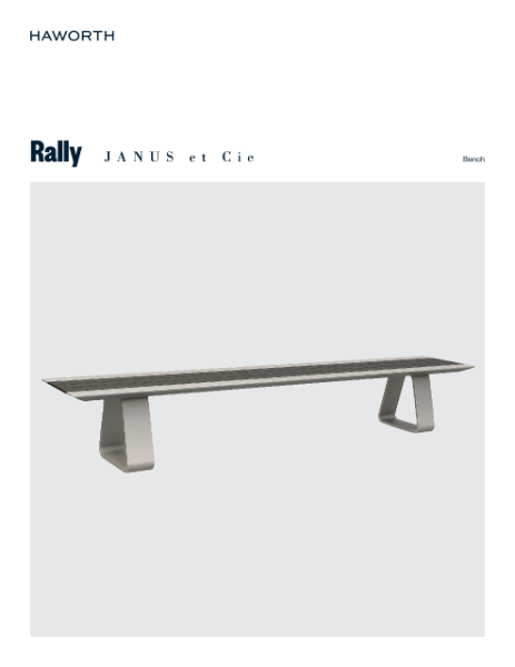Rally Bench Product Sheet | Details Page | Haworth