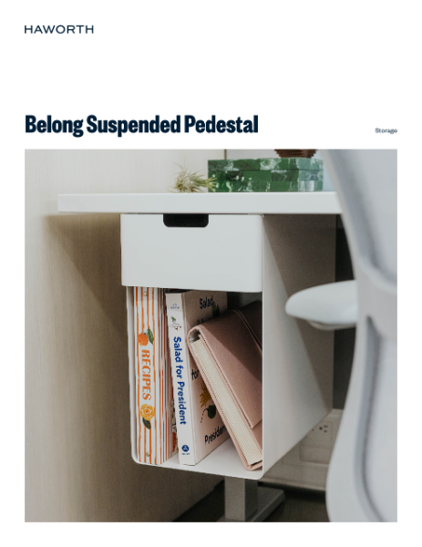Belong Suspended Pedestal Product Sheet | Details Page | Haworth