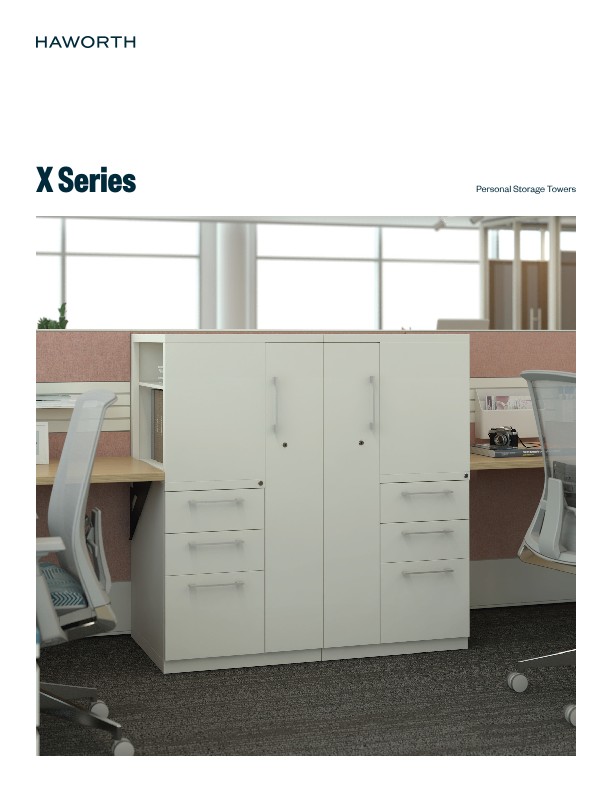 X Series Personal Storage Tower Product Sheet | Details Page | Haworth