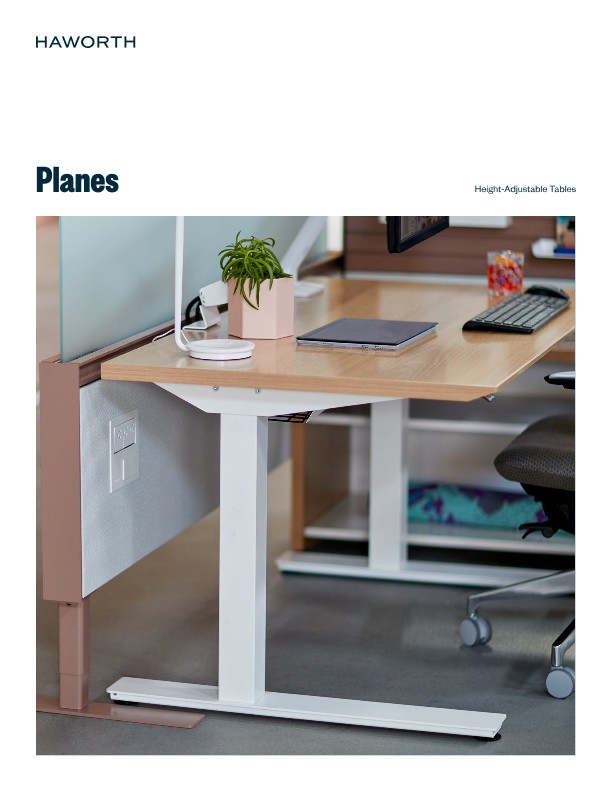 Planes Height-Adjustable Table Product Sheet | Details Page | Haworth