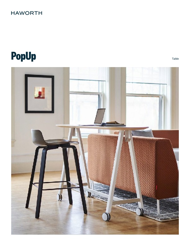 PopUp Table Product Sheet | Details Page | Haworth