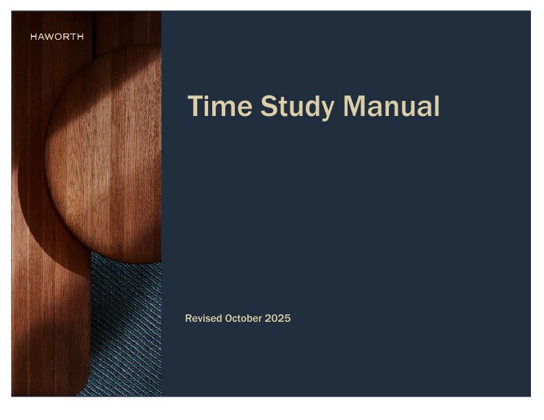 Time Study Manual | Details Page | Haworth