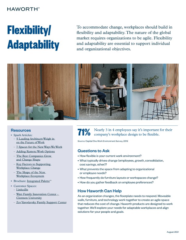Organic Workspace Flexibility/Adaptability | Details Page | Haworth
