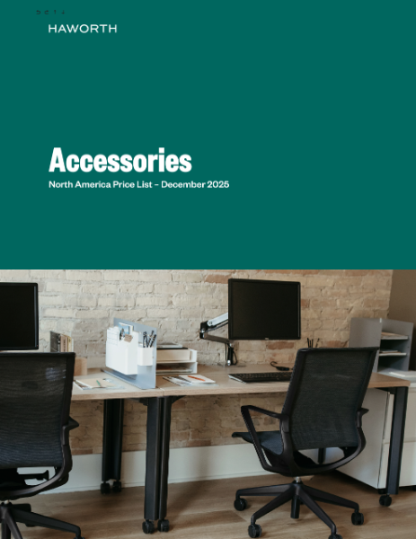 Accessories NA Price List December 2025 | Details Page | Haworth