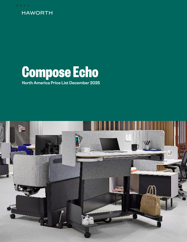 Compose Echo NA Price List December 2025 | Details Page | Haworth