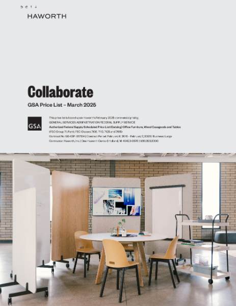 Collaborate GSA Price List March 2025 | Details Page | Haworth