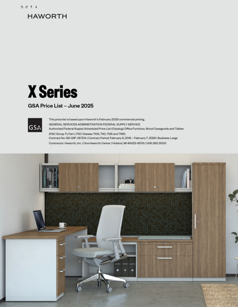 X Series GSA Price List June 2025 | Details Page | Haworth