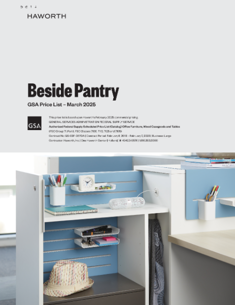 Beside Pantry GSA Price List March 2025 | Details Page | Haworth