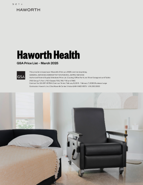 Haworth Health GSA Price List March 2025 | Details Page | Haworth