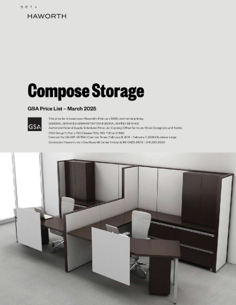 Compose Storage GSA Price Book March 2025 | Details Page | Haworth