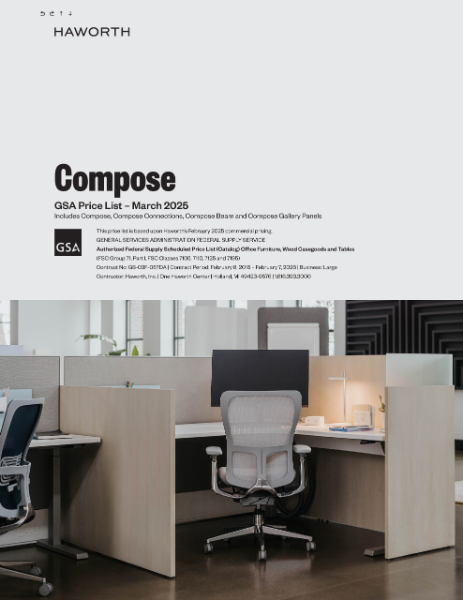 Compose GSA Price List March 2025 | Details Page | Haworth
