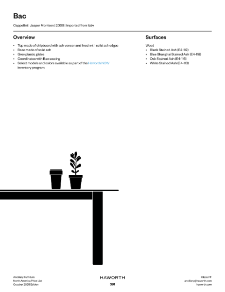 Bac Tables Price Pages | Details Page | Haworth