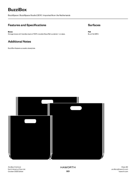 BuzziBox Accessories Price Pages | Details Page | Haworth