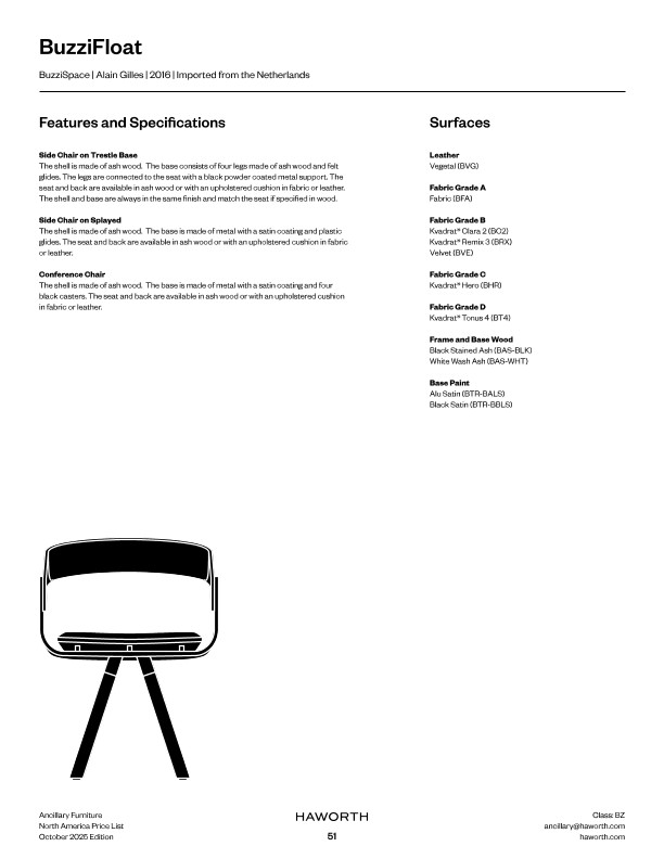BuzziFloat Seating Price Pages | Details Page | Haworth