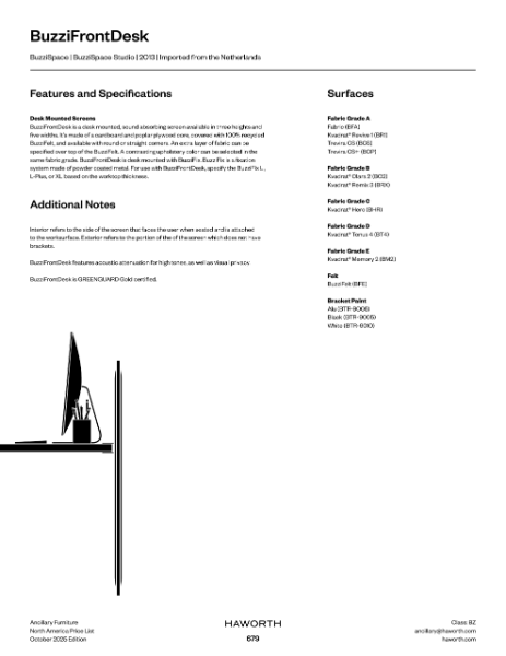 BuzziFrontDesk Privacy and Acoustics Price Pages | Details Page | Haworth