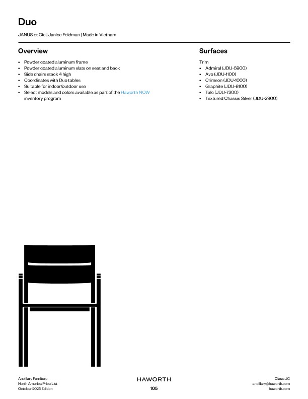 Duo Seating Price Pages | Details Page | Haworth