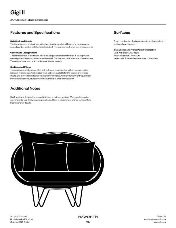 Gigi II Seating Price Pages | Details Page | Haworth