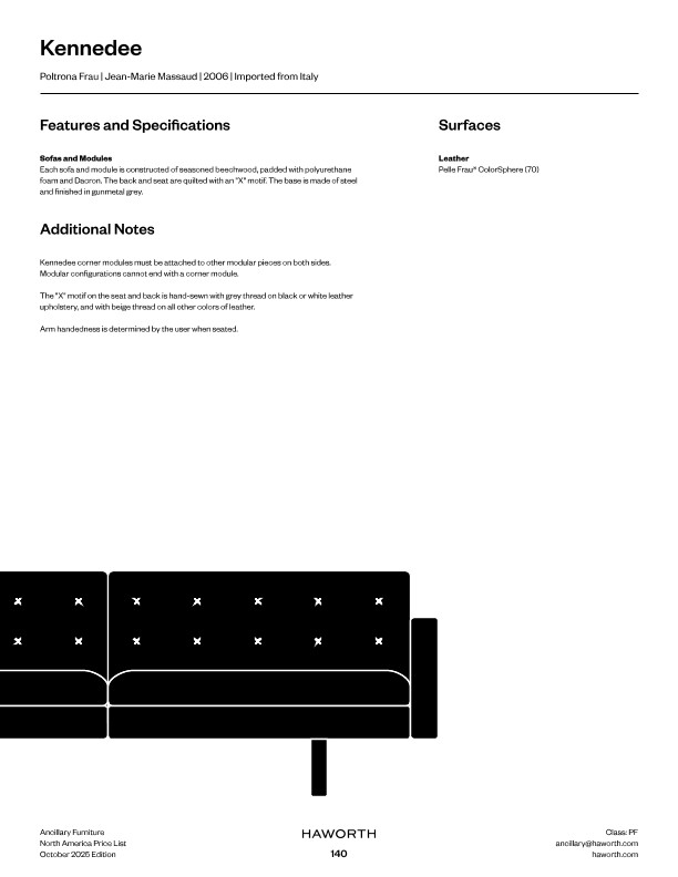 Kennedee Seating Price Pages | Details Page | Haworth